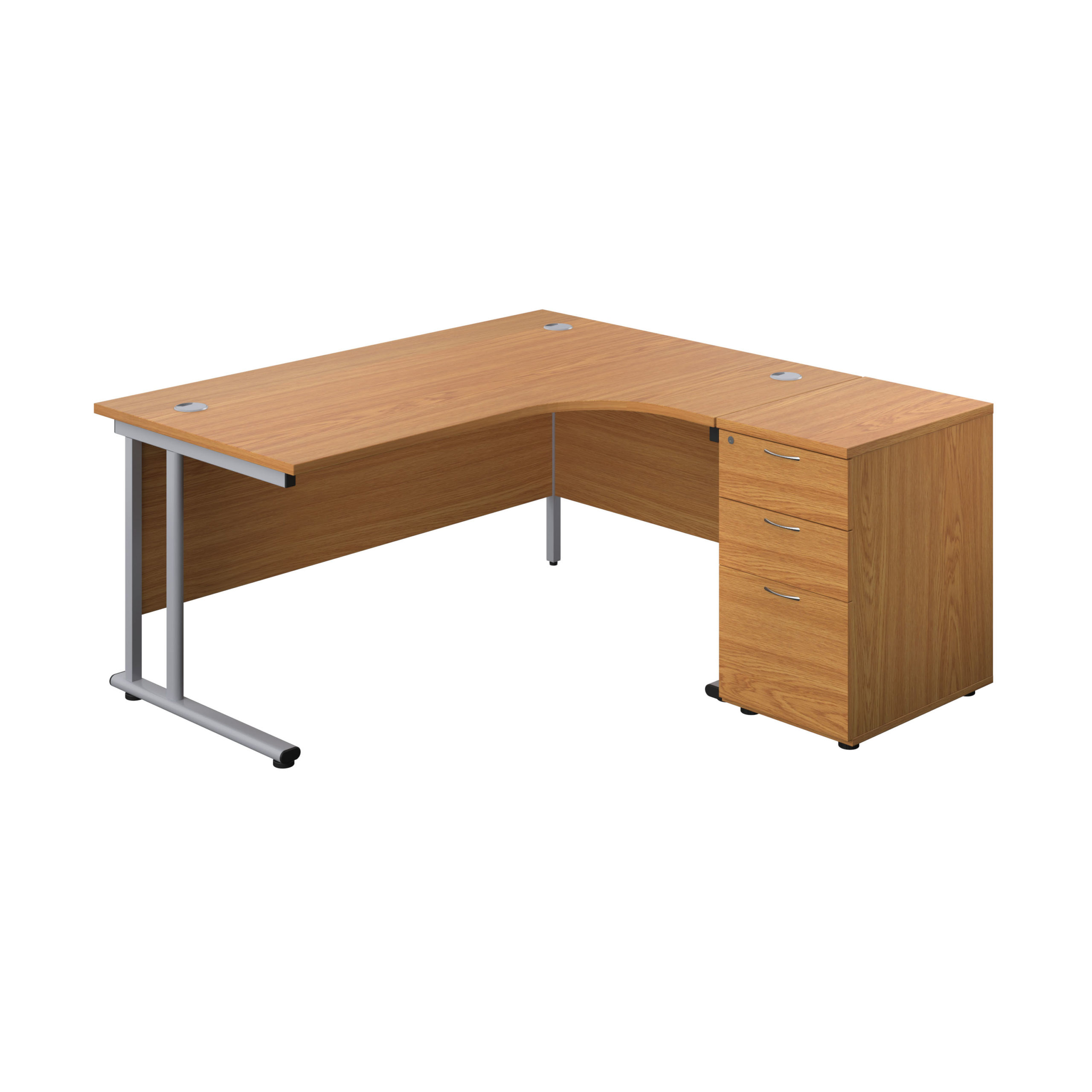 SOS VALUE BEECH 1600 Right Hand Radial desk | Surrey Office Supplies